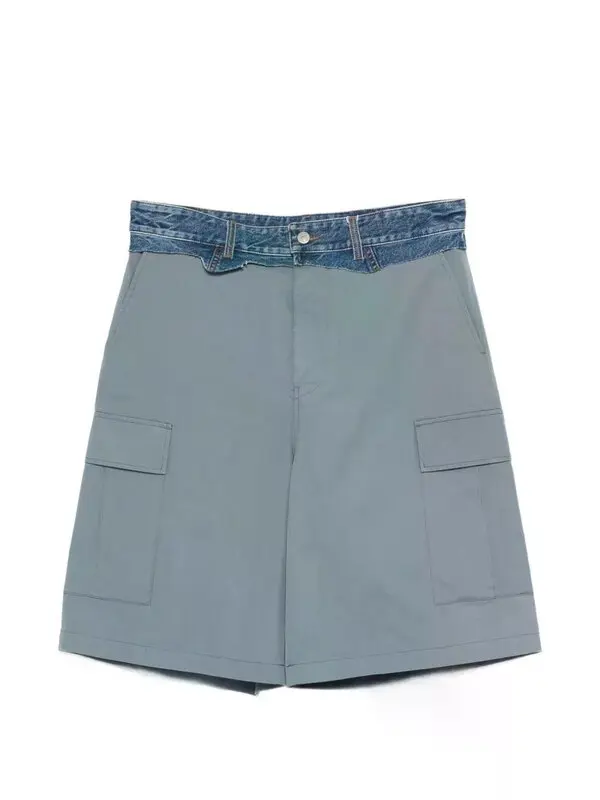 MAISON MARGIELA Denim-panel Cargo Shorts - Blue