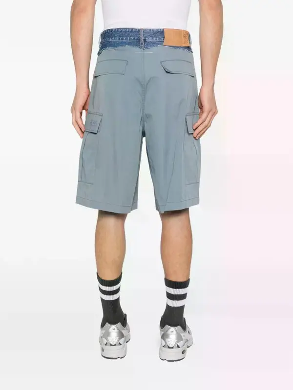 MAISON MARGIELA Denim-panel Cargo Shorts - Blue