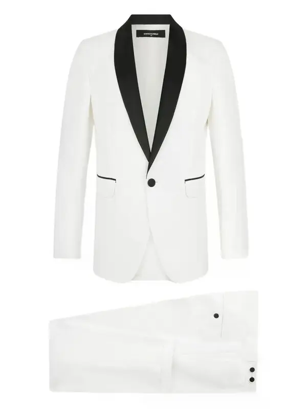 Dsquared2 London Tux Button-fastening Suit - White