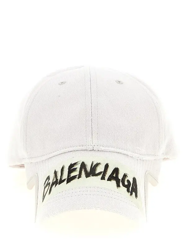 Balenciaga Masking Tape Beanie - White