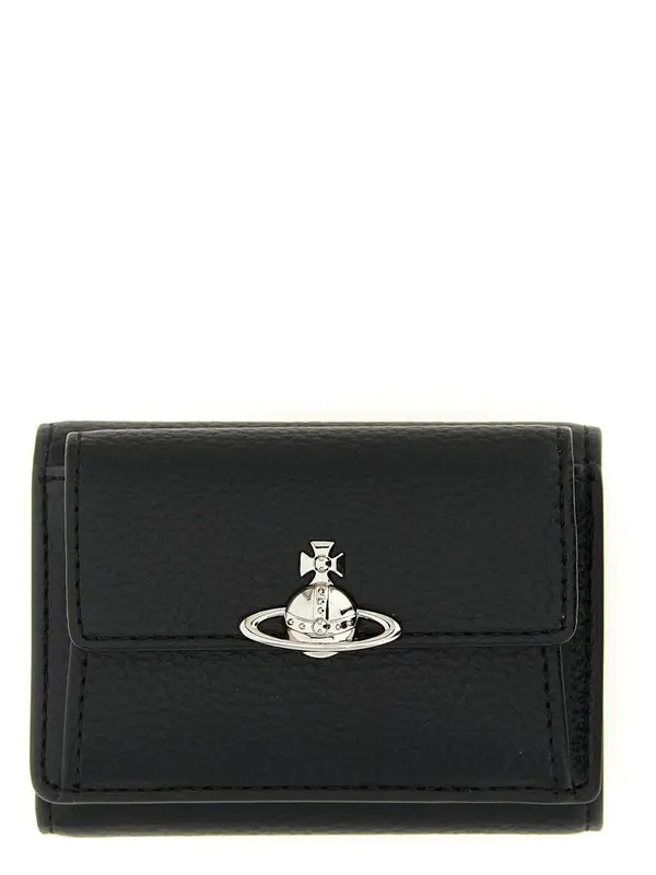 VIVIENNE WESTWOOD Orb Logo Small Wallet - Black