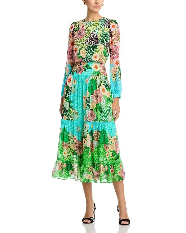 Saloni Isabel Printed Midi Dress