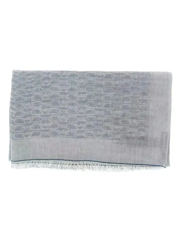 Emporio Armani Patterned Scarf - Grey