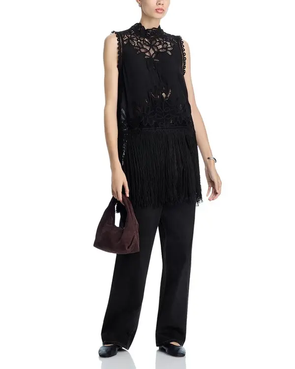 Sea Adelina Lace Fringe Top