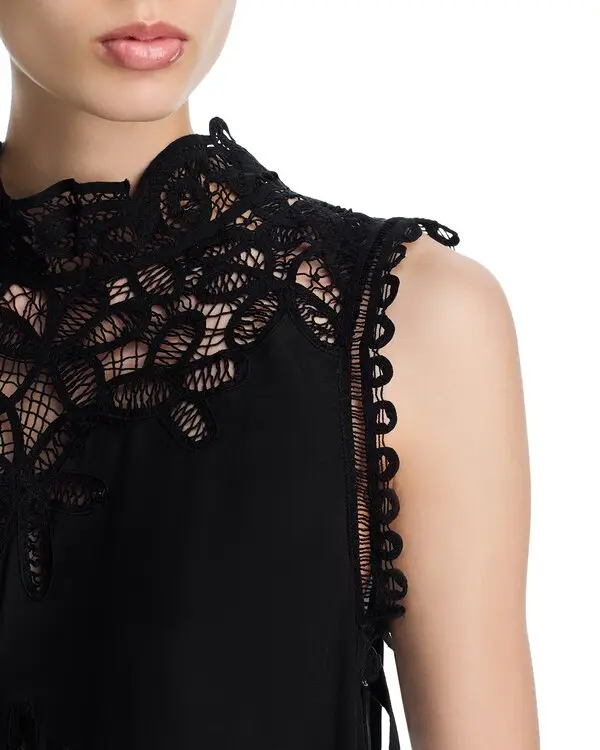 Sea Adelina Lace Fringe Top