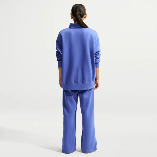 Nike Sportswear Phoenix Fleece Oversized 1/4-zip Long Sweatshirt - Blue