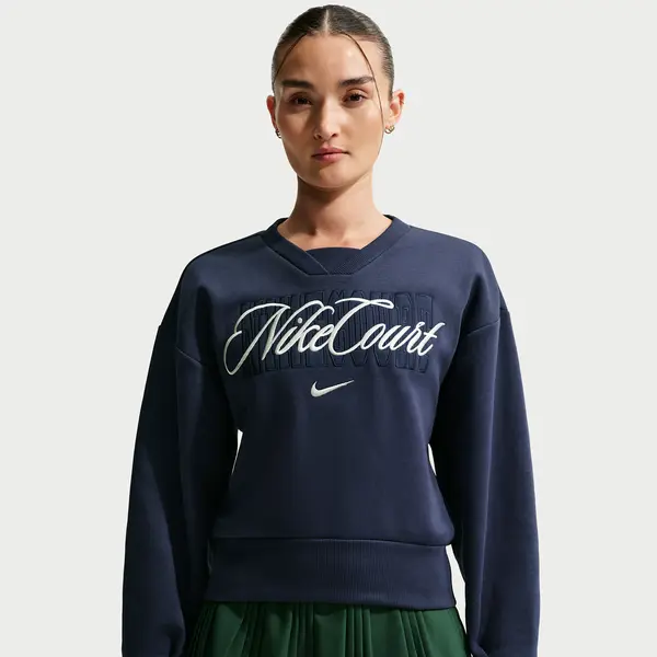 Nike Court Collection Crew-neck Tennis Top - Blue