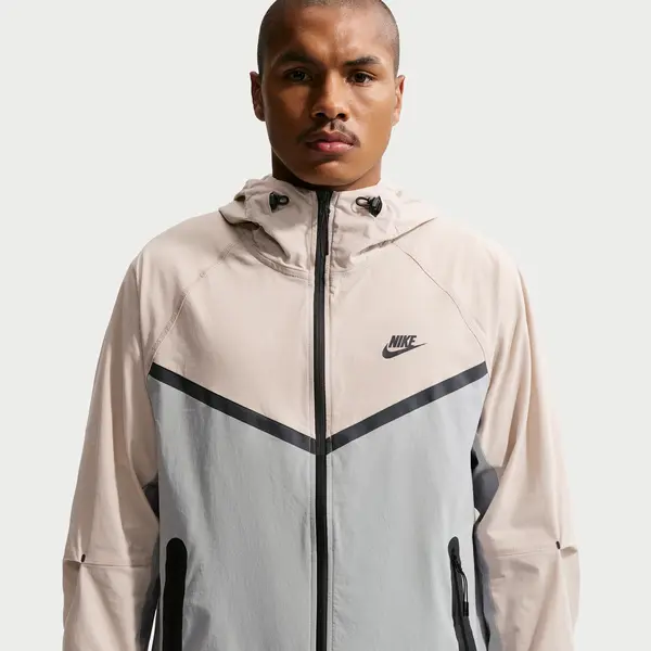 Nike Tech Dri-fit Woven Full-zip Windrunner Jacket - Grey