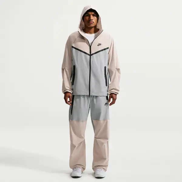Nike Tech Dri-fit Woven Full-zip Windrunner Jacket - Grey