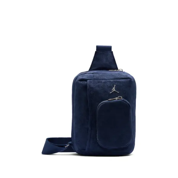 JORDAN Suede Monogram Sling Bag - Blue