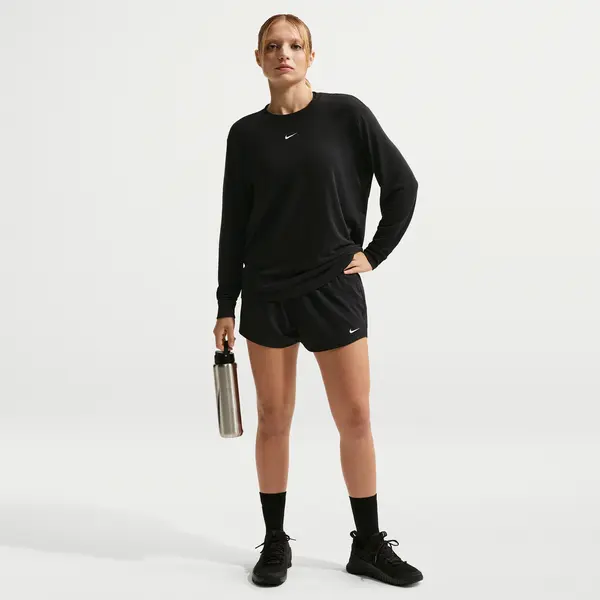 Nike One Dri-fit Mid-rise 3" Brief-lined Shorts - Black