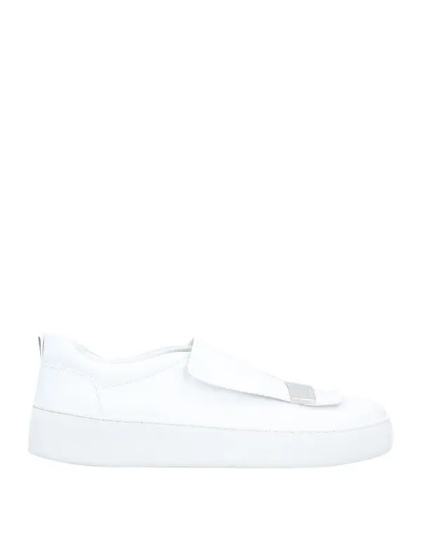 SERGIO ROSSI Embellished Leather Slip-on Sneakers