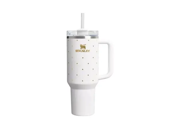 STANLEY 40oz Stainless Steel Flowstate Quencher Tumbler - Frost Polka Dot