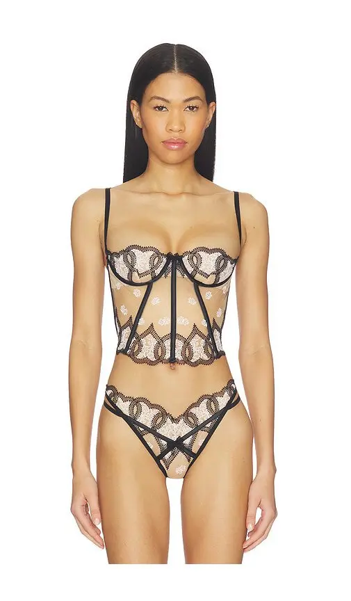For Love & Lemons Truest Love Bustier - Black