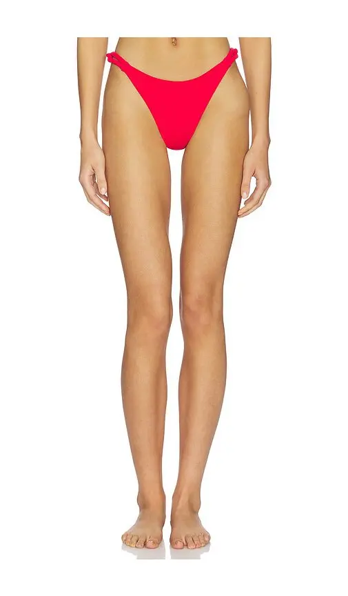 NAU BIKINIS Link Strap Bikini Bottom - Red