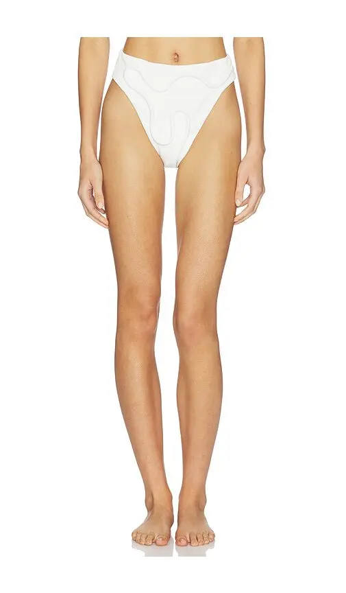 NAU BIKINIS Swirl Bikini Bottom - White