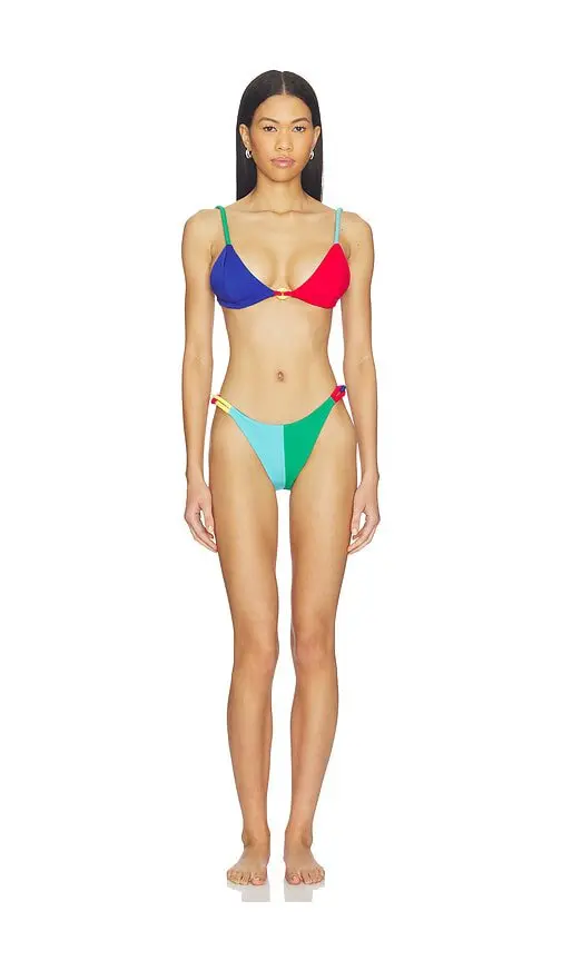 NAU BIKINIS Link Strap Triangle Bikini Top