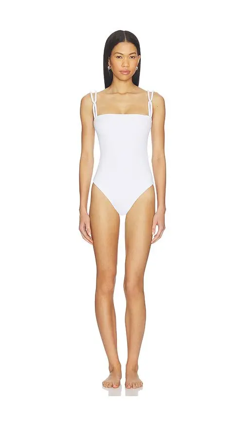 NAU BIKINIS Link Strap One Piece - White