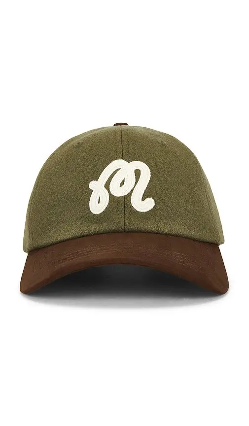 MALBON M Script Dad Cap - Olivine