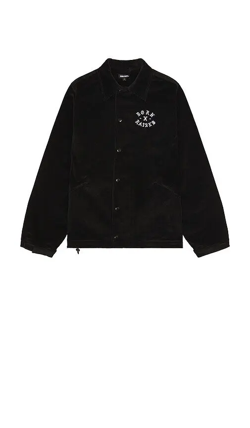 Born X Raised Zine Corduroy Coach Jacket In Black - 30% Off