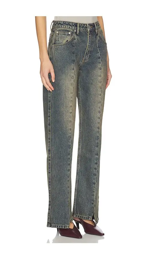 MIMCHIK Split Hem Jean