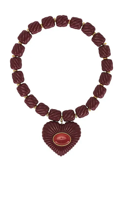 JULIETTA Lira Necklace - Burgundy