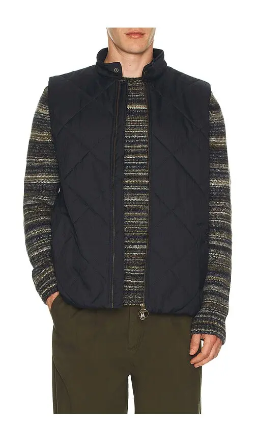 Barbour City Harrington Quilted Gilet Vest - Navy