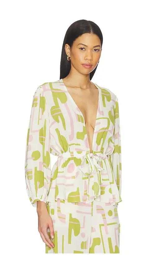 ADRIANA DEGREAS Balearic Voluminous Sleeves Blouse