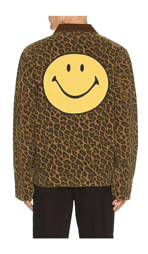 MARKET Smiley La Work Jacket - Leopard Print & Brown