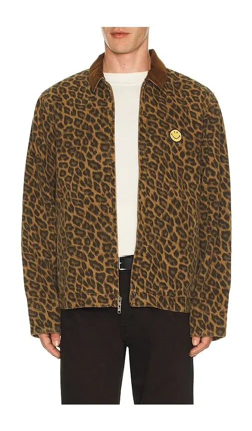 MARKET Smiley La Work Jacket - Leopard Print & Brown
