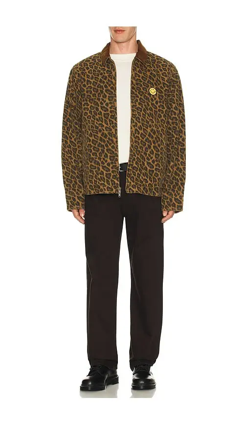 MARKET Smiley La Work Jacket - Leopard Print & Brown
