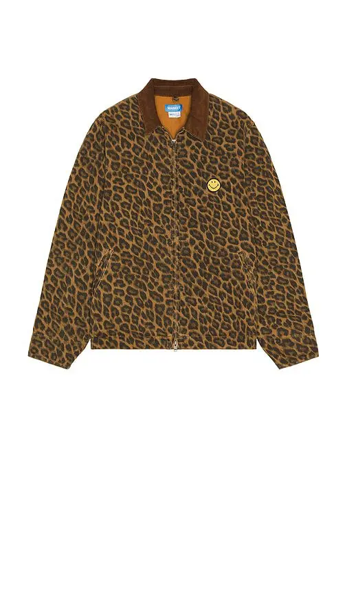 MARKET Smiley La Work Jacket - Leopard Print & Brown