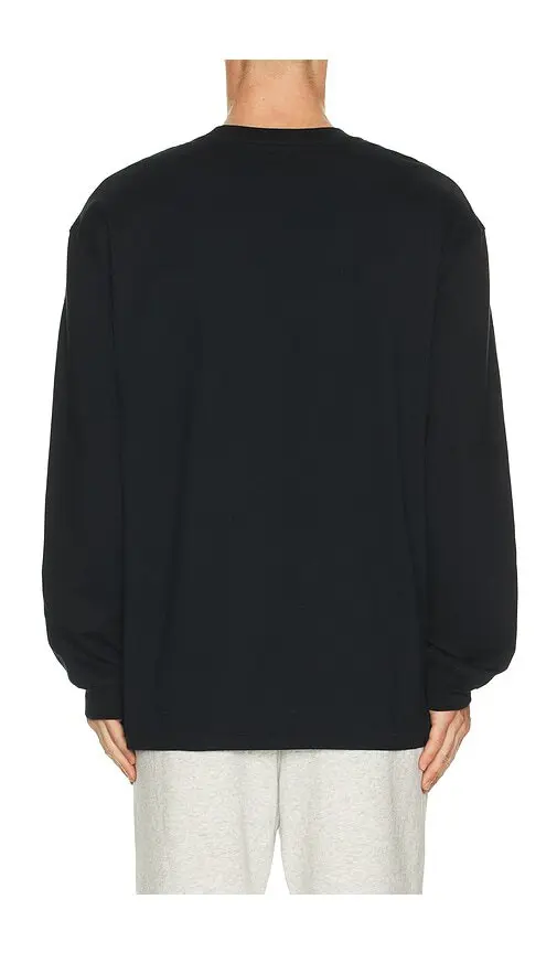 SKIMS Heavyweight Cotton Long Sleeve T-shirt In Black - Obsidian