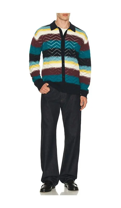 Scotch & Soda Open Structure Knitted Cardigan - Navy