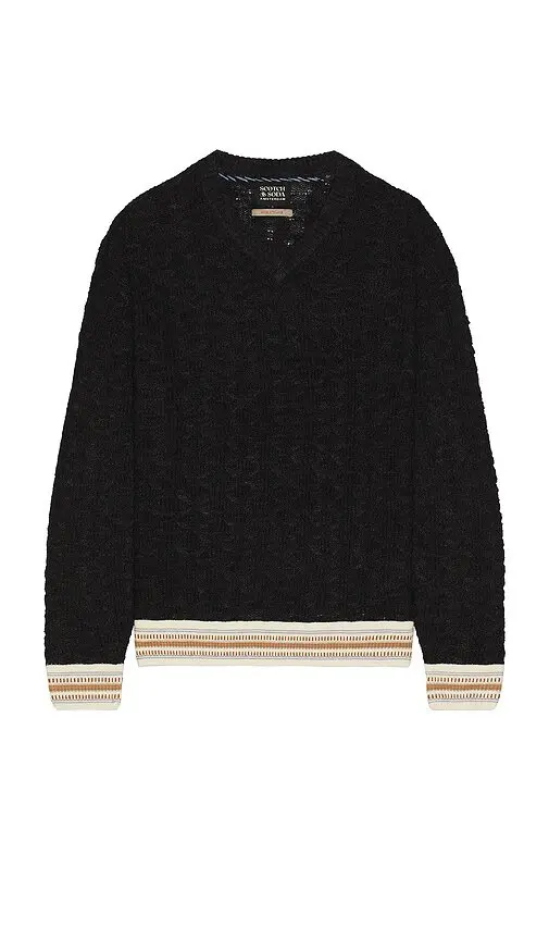 Scotch & Soda V-neck Cable Knit Pullover
