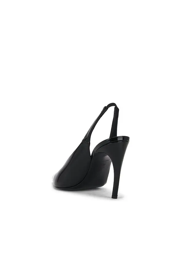 Attico Viper 95mm Slingback Heel - Black