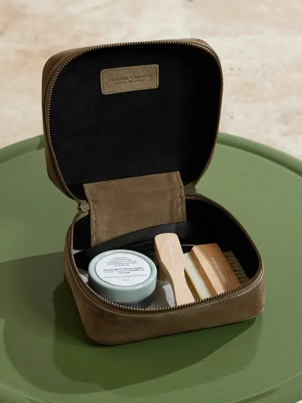 Officine Creative Mini Shoe Care Set With Suede Case