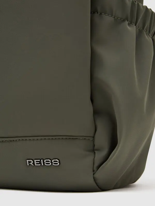 REISS Technical Roll-top Backpack - Khaki Green