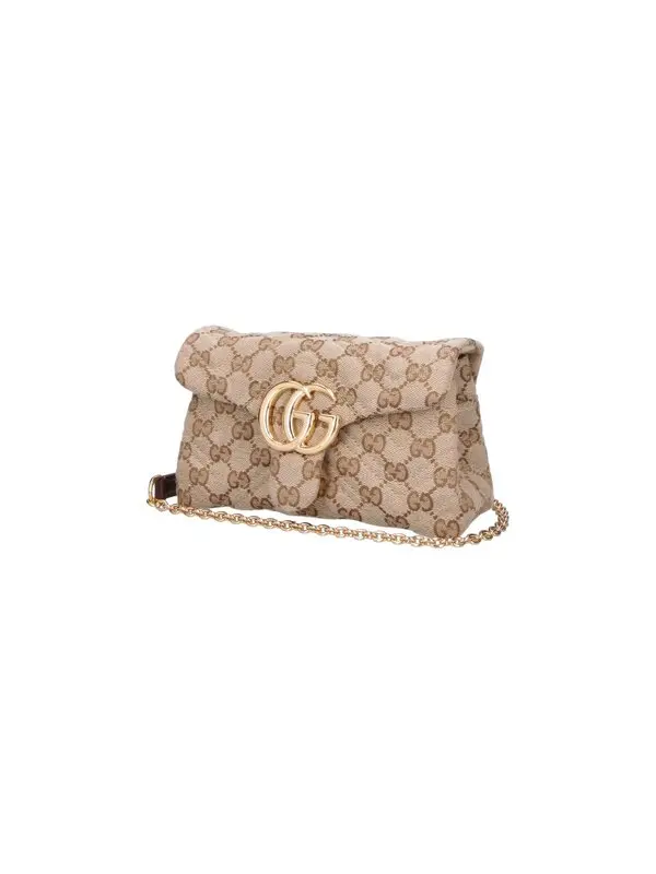 Gucci Mini Shoulder Bag "gg Marmont - Beige