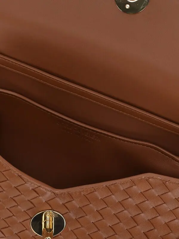 Bottega Veneta Knot Lock Crossbody Bag - Brown
