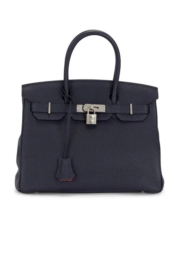 Hermès Togo Verso Birkin 30 Handbag - Bleu Nuit