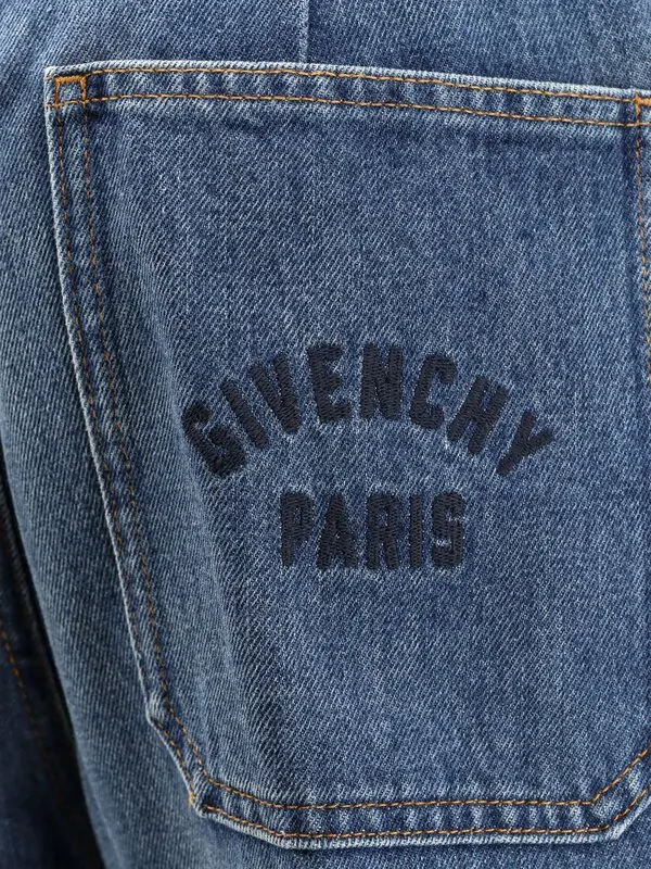 Givenchy High-waisted Jeans With Logo Embroidery