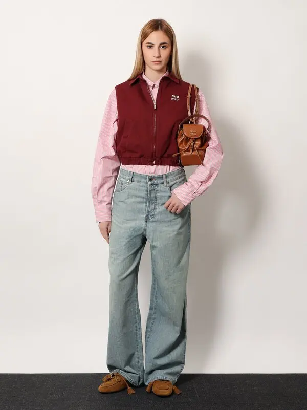Miu Miu Sleeveless Cotton Jacket
