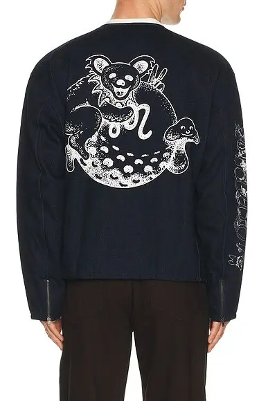 MALBON X Grateful Dead Moto Jacket - Denim