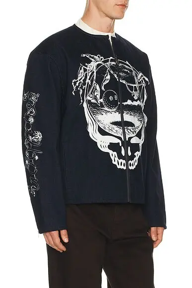 MALBON X Grateful Dead Moto Jacket - Denim