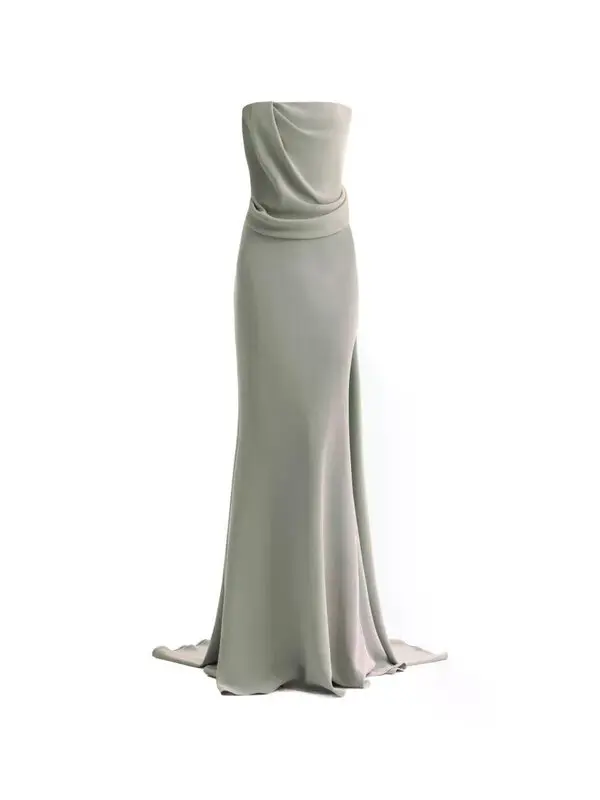 GEMY MAALOUF Strapless Draped Maxi Dress