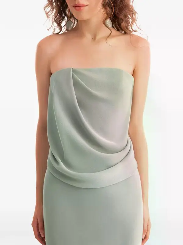 GEMY MAALOUF Strapless Draped Maxi Dress