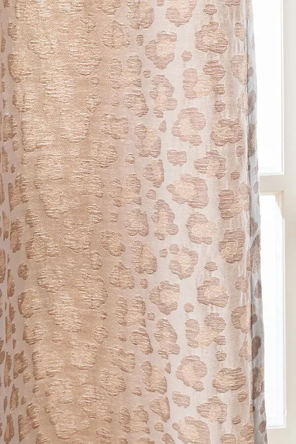 Anthropologie Cotton Blend Jacquard Prted Cheetah Curta