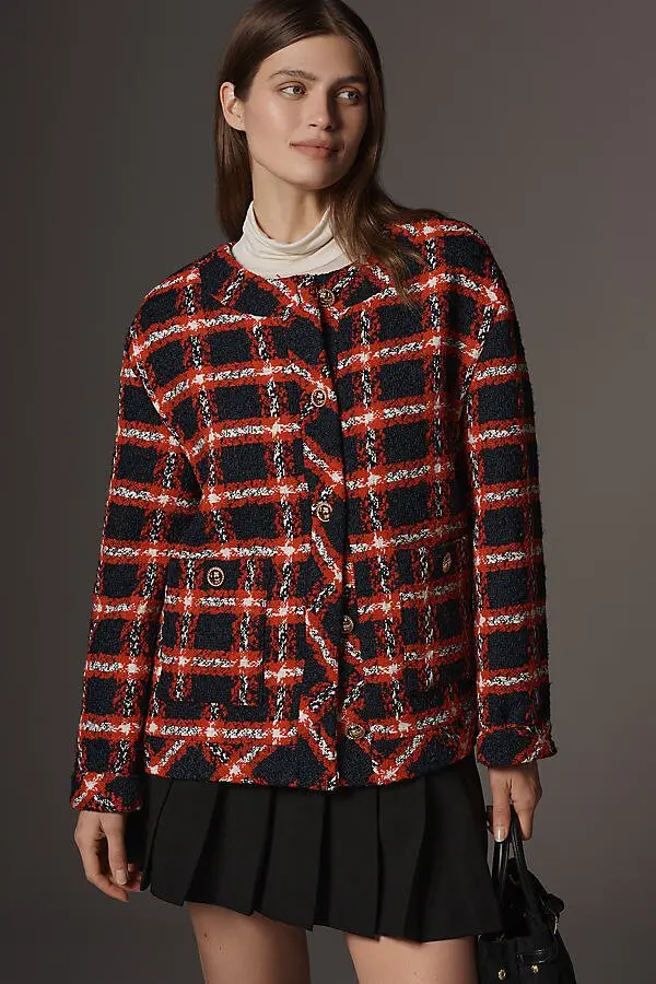 English Factory Plaid Bouclé Lady Jacket