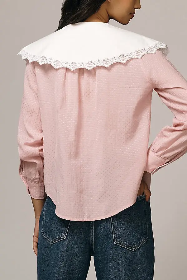 Anthropologie Oversized Collar Blouse
